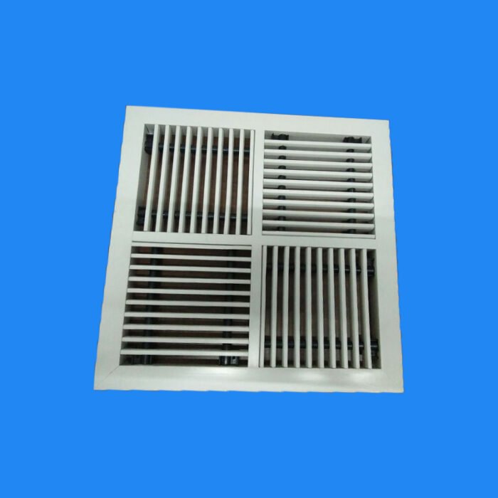Aluminium Four Way Grill 1’’ Flange With Damper - Aircons Air Equipment's